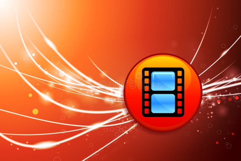 Reel Button on Blue Abstract Light Background Stock Illustration ...