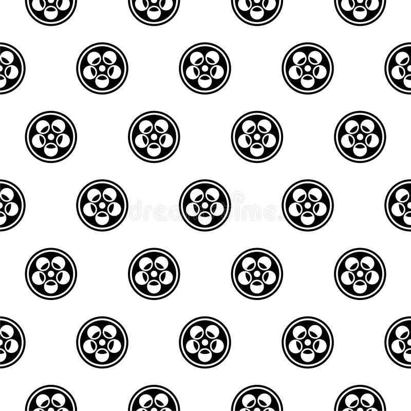 Film Reel Icon Isolated Seamless Pattern on White Background Stock ...