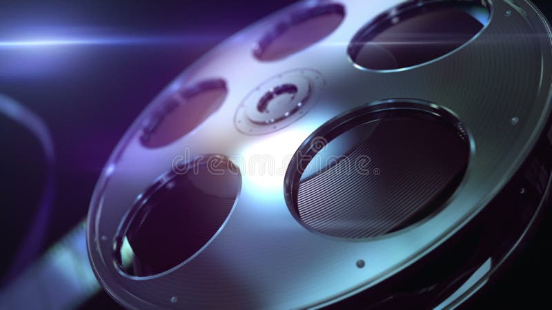Film Reel of Tape Icon Animation. 4k Animation of a Reel with a Film ...