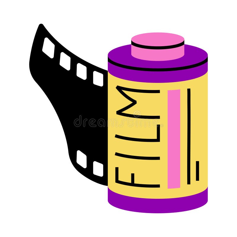 Film Roll As Bright Item from Nineties Vector Illustration Stock Vector ...