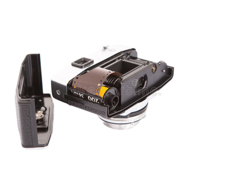 Film Roll Inside Old Retro Camera I Stock Image - Image of antique ...