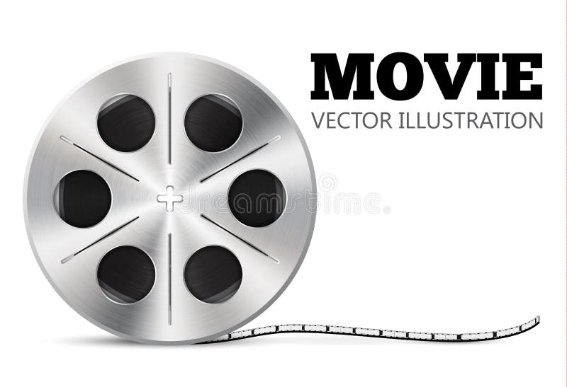 Film Roll on White Realistic Object Stock Vector - Illustration of ...