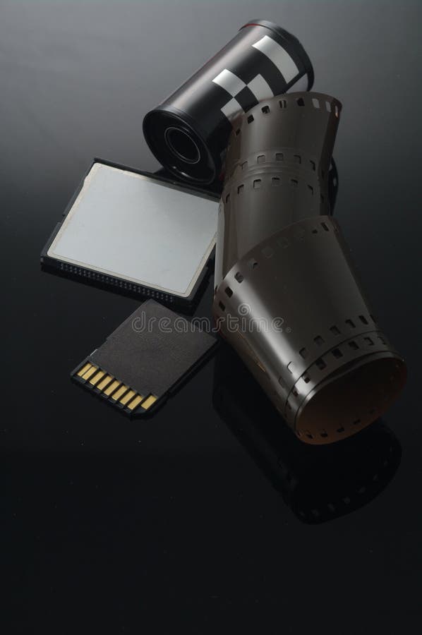 Film sd card roll stock photo. Image of camera, background - 239040386