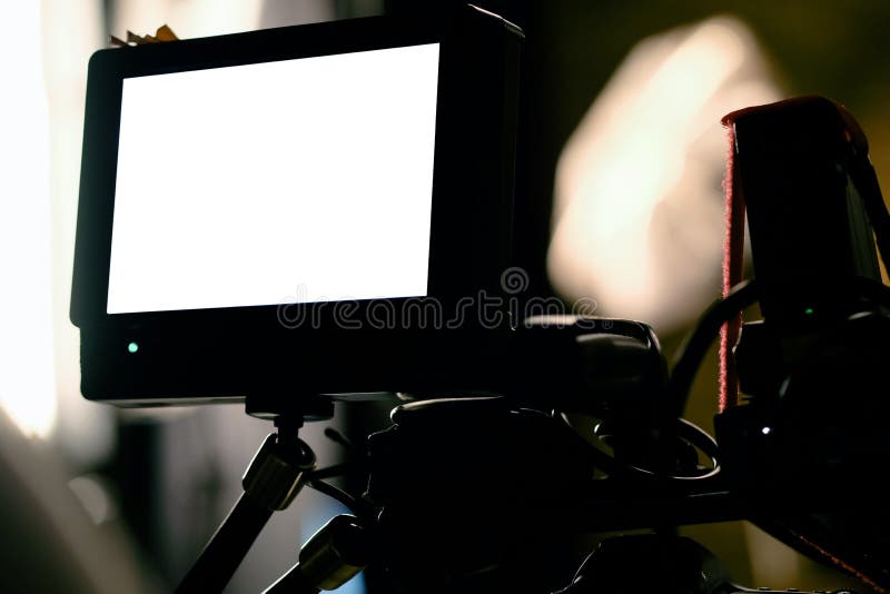 Film Set, Monitors Shooting Equipment. Stock Image - Image of monitor ...