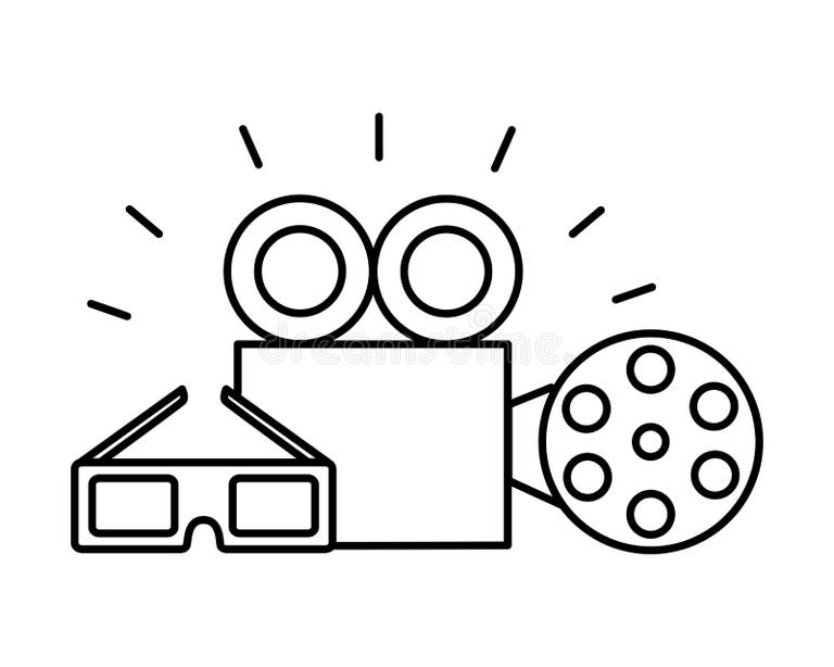 Film set objects icon stock vector. Illustration of production - 142752260