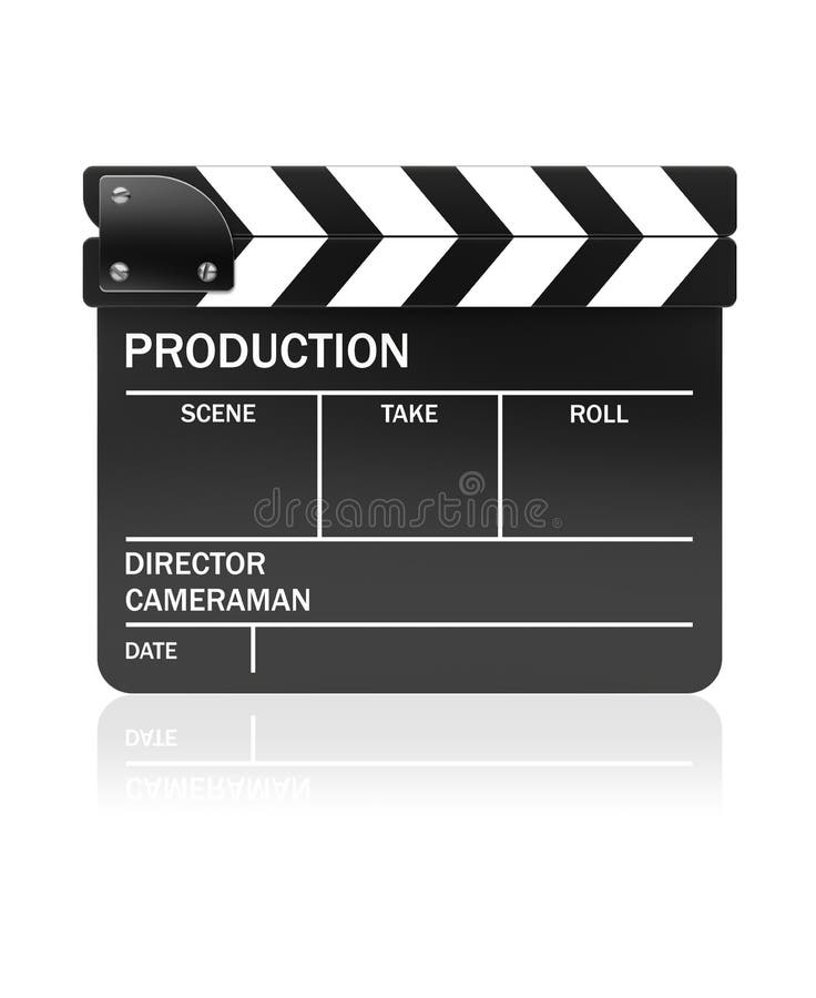 Film slate board stock illustration. Illustration of action - 31669794