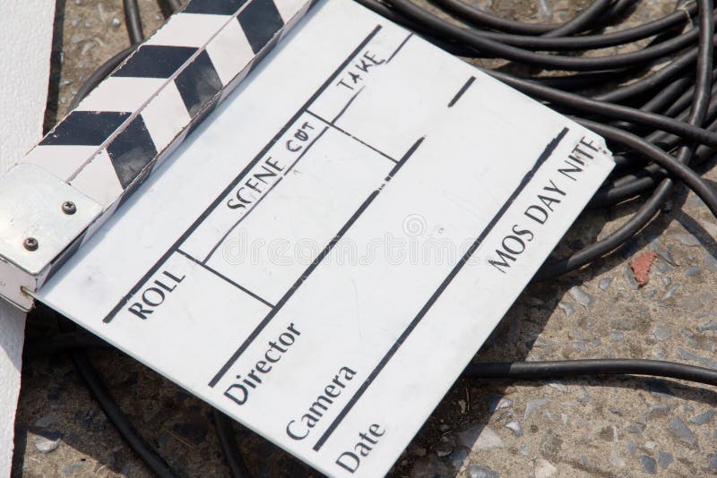 Film Slate on set stock photo. Image of movie, industry - 72931684