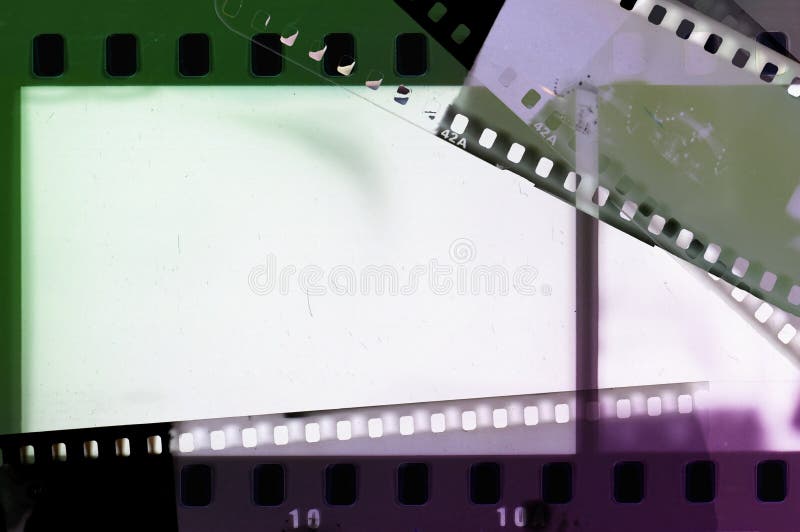 Film Strip Frame in Green and Purple Tones. Stock Image - Image of ...