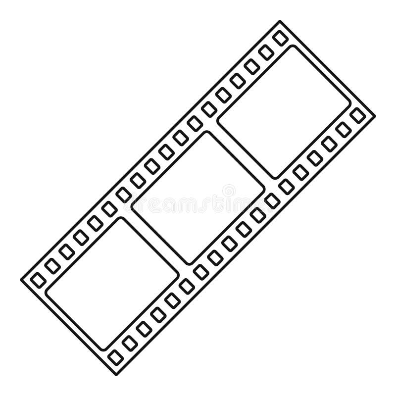 Film Strip Icon, Outline Style Stock Vector - Illustration of graphic ...