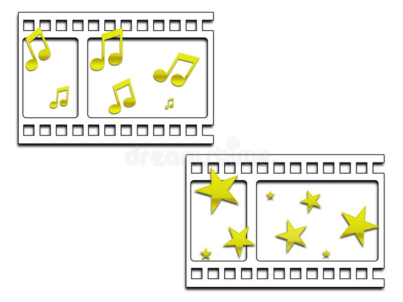 Music Notes Film Strip Stock Illustrations – 33 Music Notes Film Strip ...
