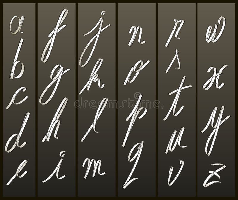 Film Strip Letters -lower Case Stock Vector - Illustration of border ...