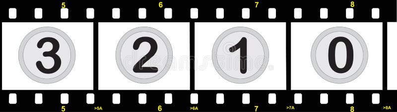 Film strip with numbers stock vector. Illustration of final - 1937399