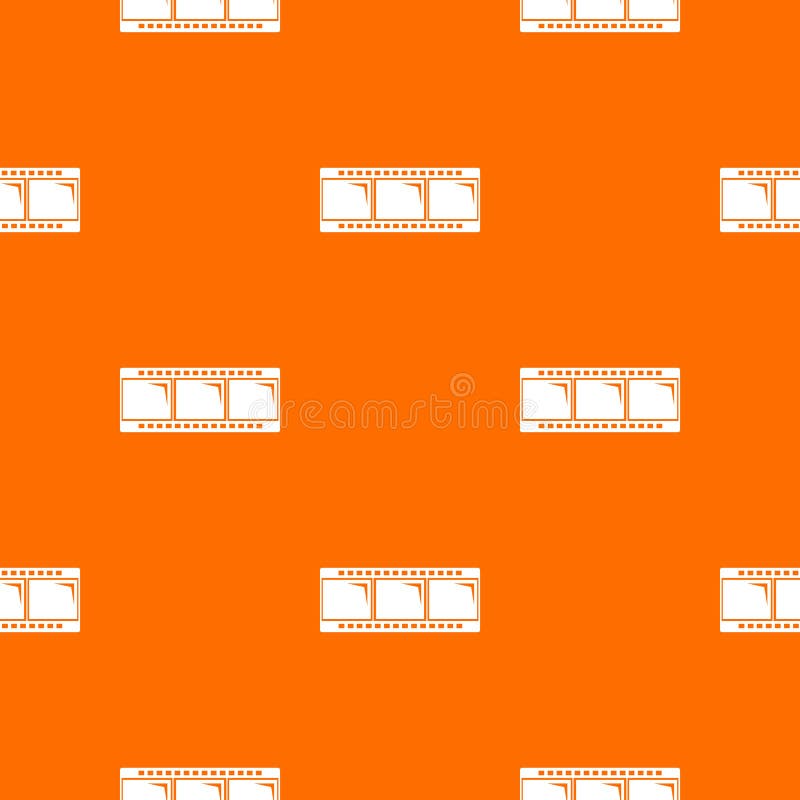 Film Strip Pattern Vector Orange Stock Vector - Illustration of blank ...