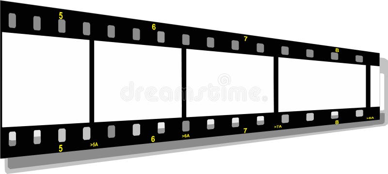 Film strip 4 frames stock illustration. Illustration of movies - 2084315