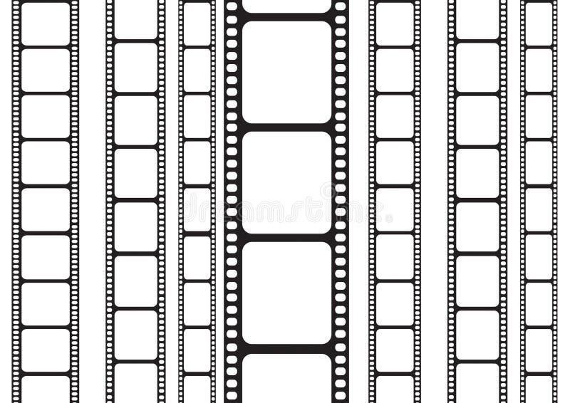 Film Strip on a Vertical Side Stock Illustration - Illustration of ...