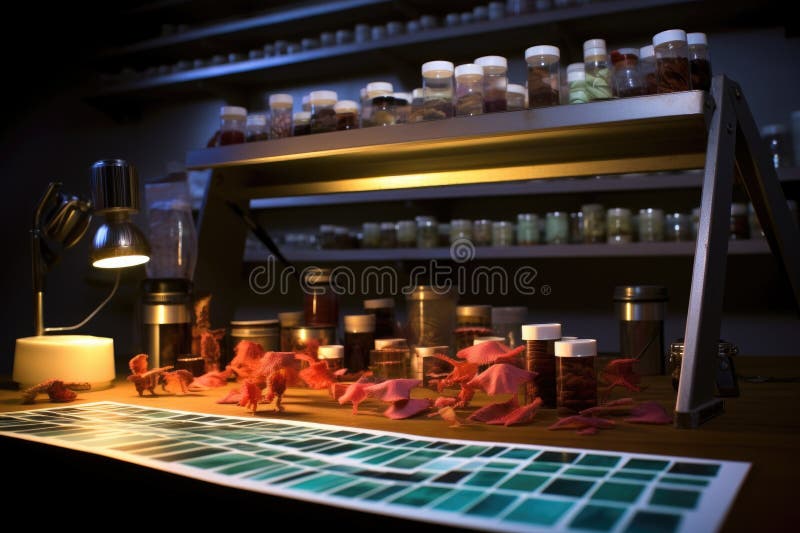 Film Strips and Loupe on Light Table Stock Illustration - Illustration ...