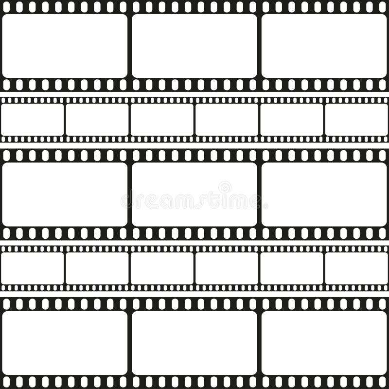 Film Strips Seamless Pattern, Retro Background, Vector Stock Vector ...