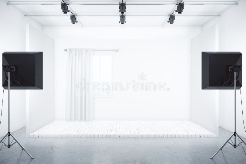 Film studio design stock illustration. Illustration of lighting - 77916453