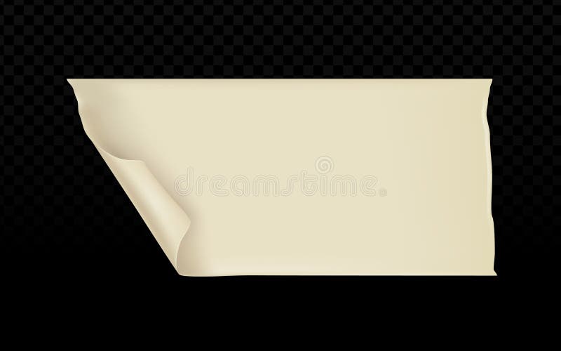 Realistic Slice of Adhesive Tape or Scotch Tape with a Curled Edge ...
