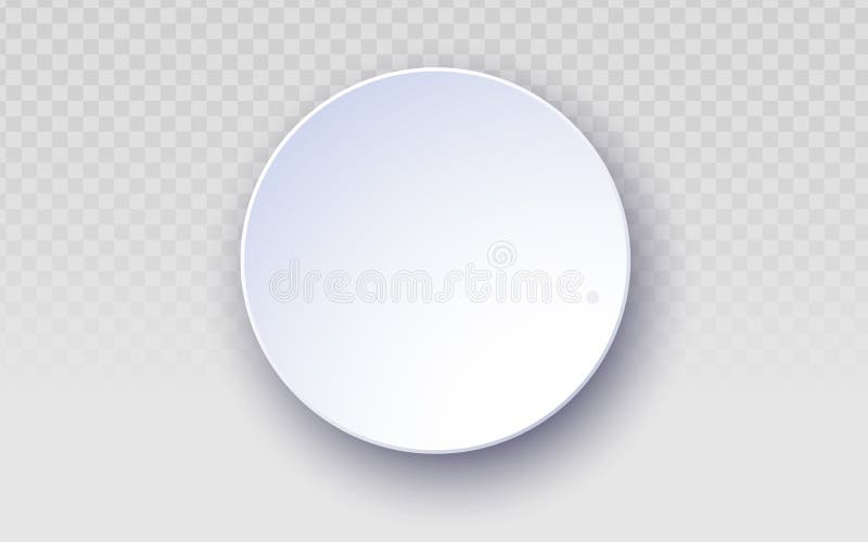 Minimalist White Circular Paper Cut-out with Soft Shadow, Clean UI ...