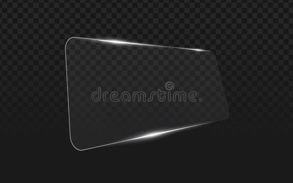 Angled Transparent Glass Panel with Bold Reflections, Sleek Plexiglass ...