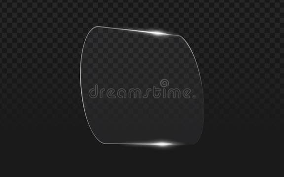 Transparent Glass Panel Vector with Subtle Reflections, Sleek ...