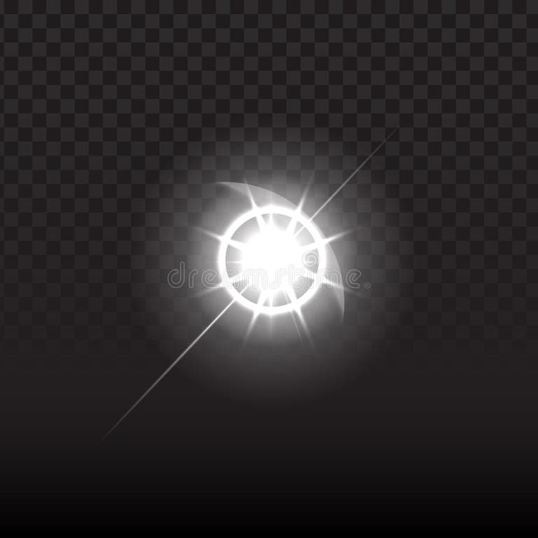 Cinematic Glowing Light Burst with Lens Flare – Isolated Starburst ...