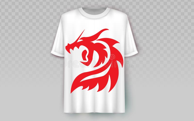 Red Dragon Graphic Print T-shirt – Bold Mythical Creature Apparel for ...