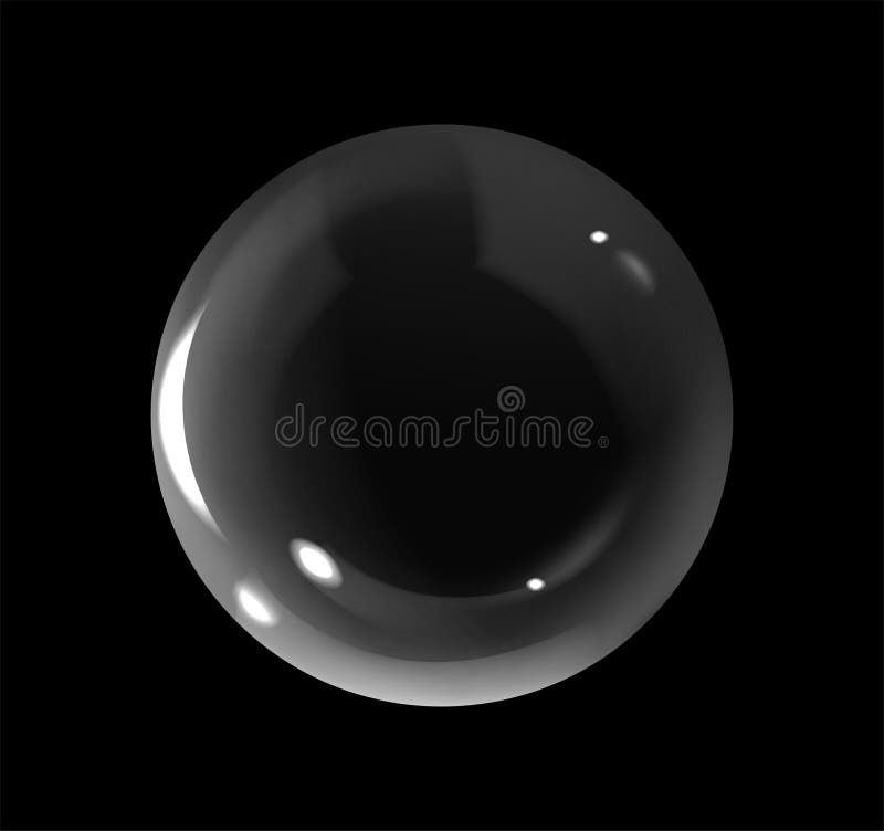 Realistic Glossy Black Orb with Soft Reflections for Modern UI Buttons ...