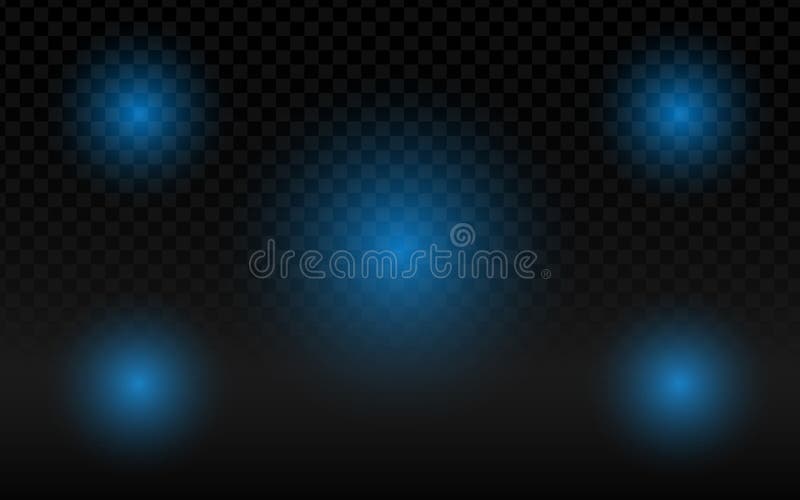Luminous Blue Light Effect with Glowing Lens Flares and Mystical Fog ...