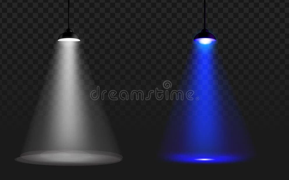 White & Blue Spotlight Overlays – Realistic Stage Lighting & Product ...