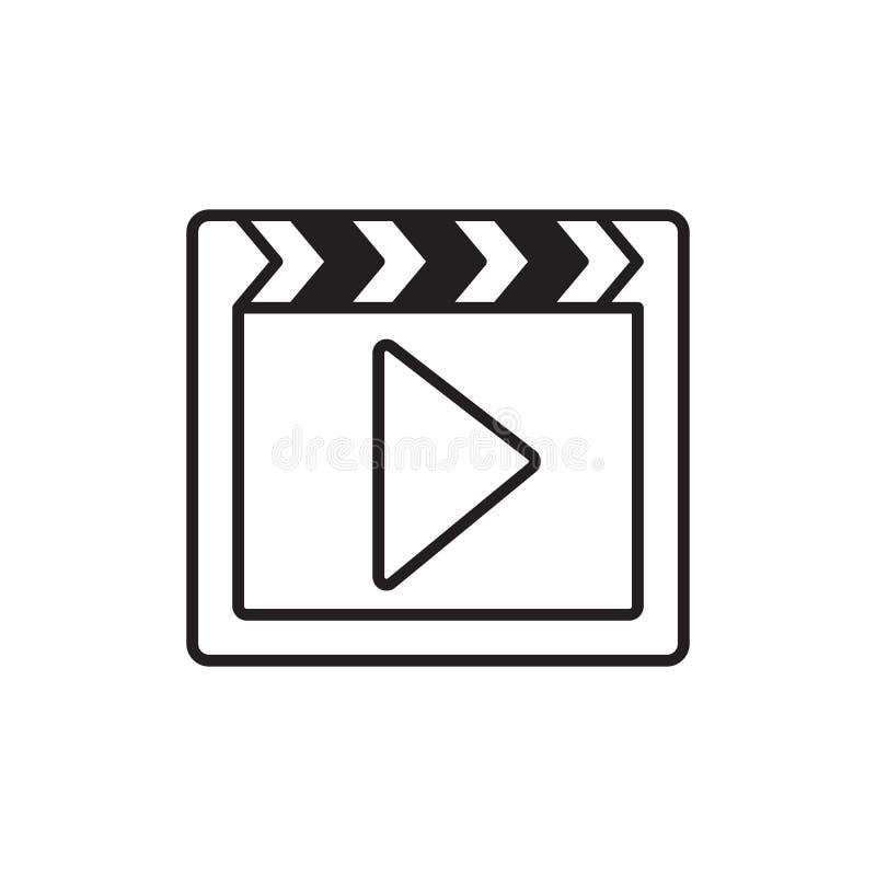 Film video lines icon stock vector. Illustration of isolated - 187777072