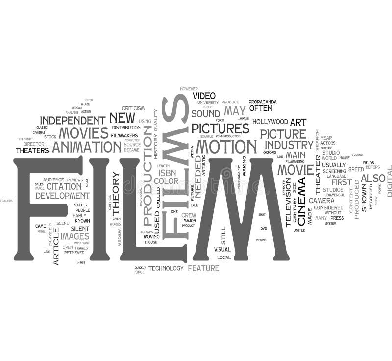 Film word cloud stock illustration. Illustration of producer - 10977120