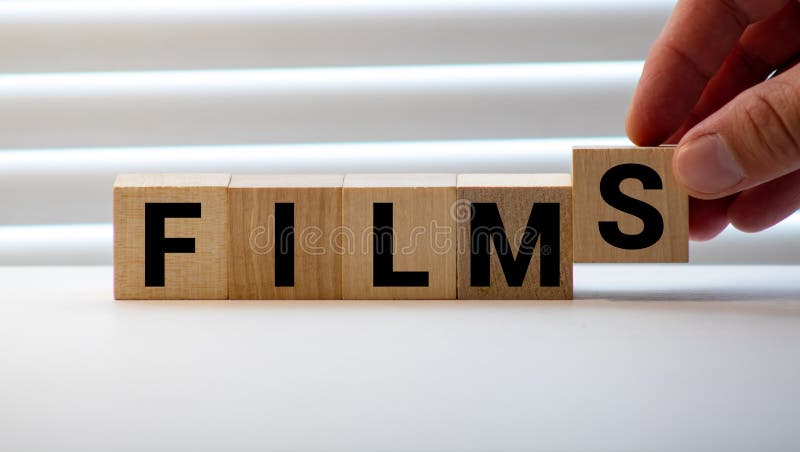 FILM Word Made with Building Blocks Isolated on White Stock Photo ...