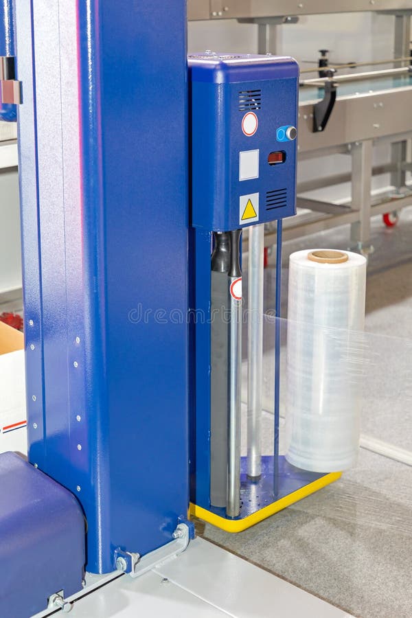 Film Wrapping Machine stock photo. Image of distribution - 223701232