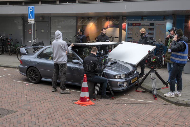 Filming a Car Scene at Amsterdam the Netherlands 27-2-2012 Editorial ...