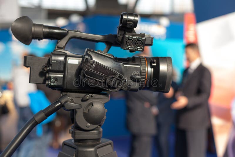 Filming an Event with a Video Camera Stock Photo - Image of ...
