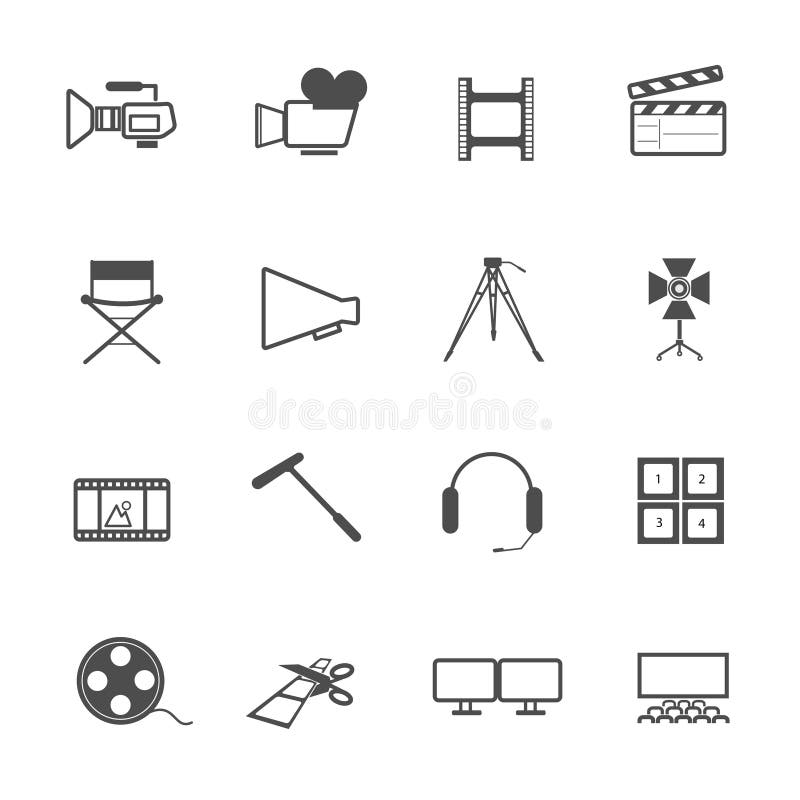 Director Making Filming Movie Production Actor Stock Vector ...