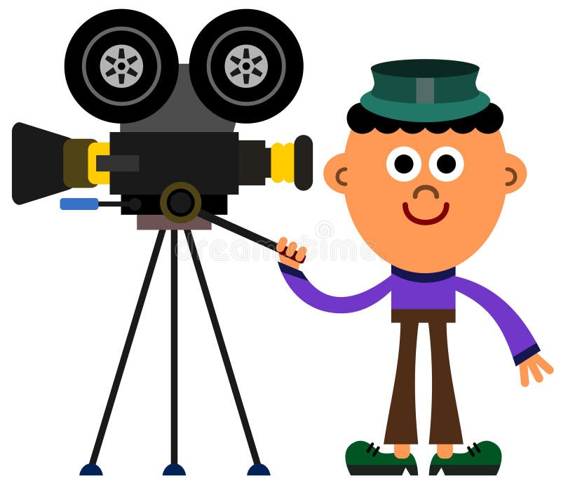 Filmkamera stock illustrationer. Illustration av tecknad - 27346310