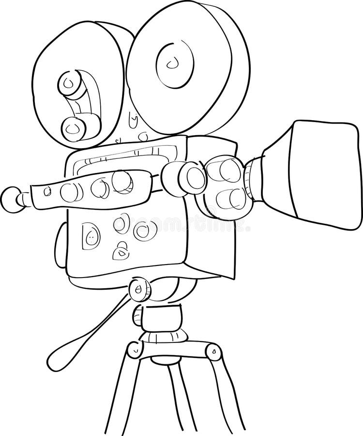Filmkamera vektor illustrationer. Illustration av kamera - 44474896