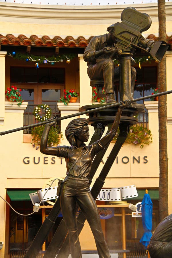 Filmmaker Statue in the Universal Studios Editorial Photo - Image of ...