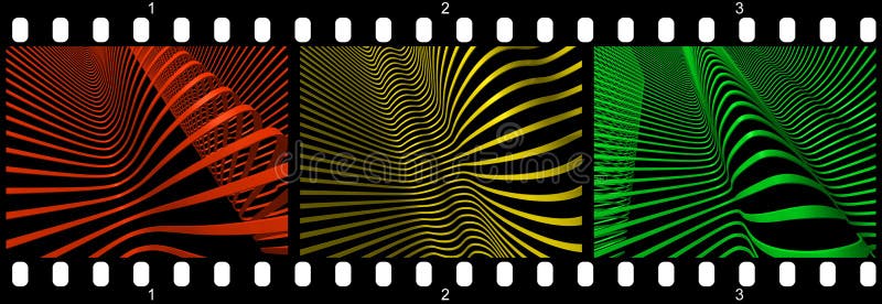 Filmstrip Abstract Wave Strips Picture. Image: 8904307