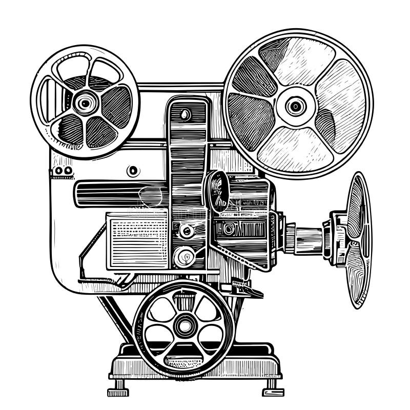 Cinema Projector Sketch Stock Illustrations – 609 Cinema Projector ...