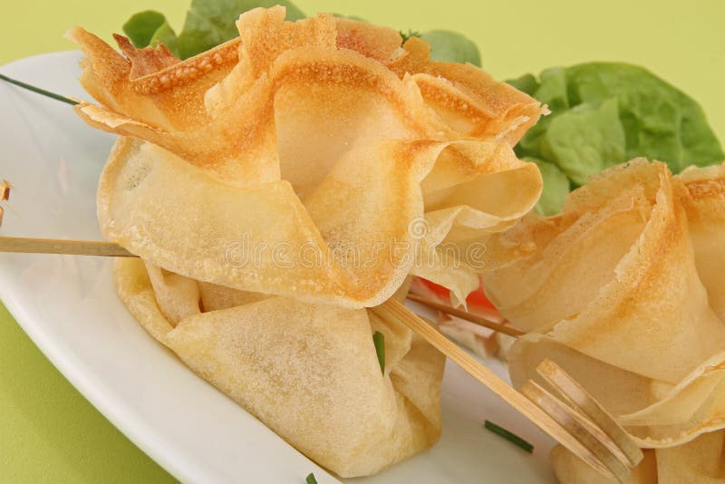 Filo pastry canape stock image. Image of cuisine, buffet - 17334627