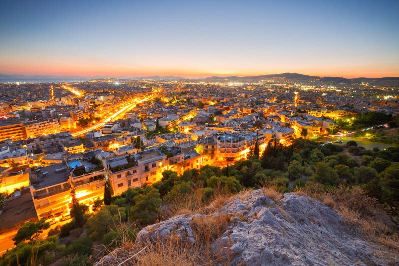 Filopappou hill, Athens. stock image. Image of summer - 59882745