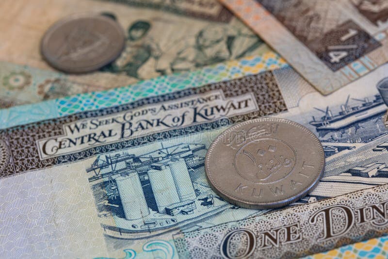 Kuwaiti Coin Isolated On White Stock Photo - Image of fils, current ...