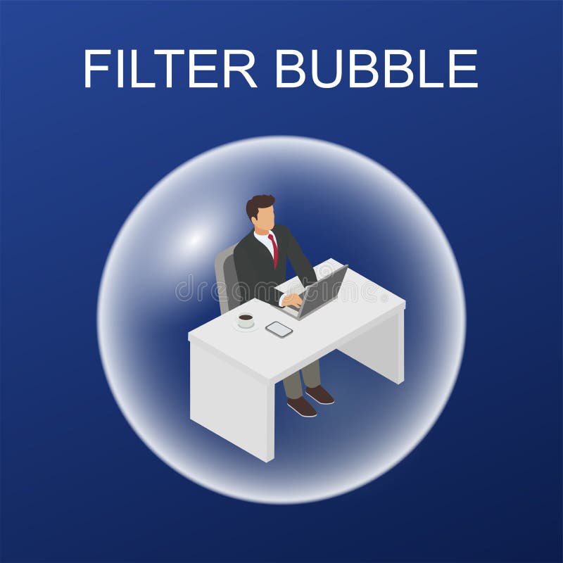 Filter Bubble / Web Information from Social Media Vector Stock Vector ...