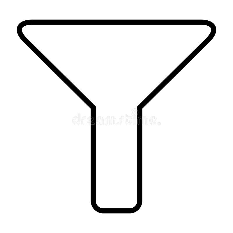 Filter Button Web Shape Icon, Flat Filtering Symbol, Funnel Sign Vector ...