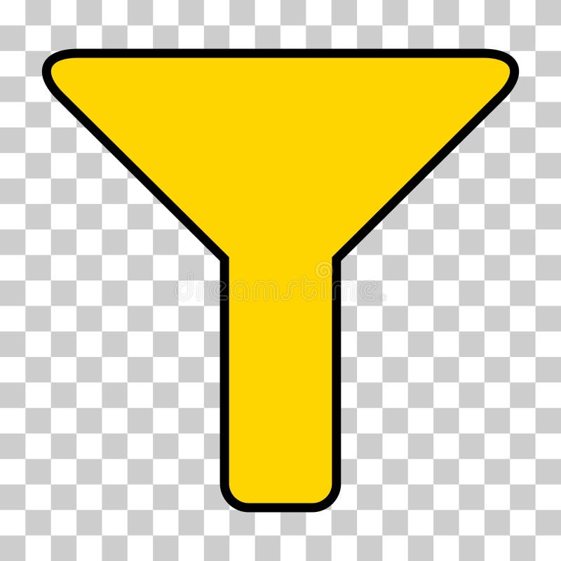 Filter Button Web Shape Icon, Flat Filtering Symbol, Funnel Sign Vector ...