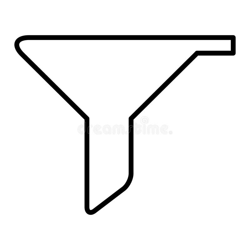 Filter Button Web Shape Icon, Flat Filtering Symbol, Funnel Sign Vector ...